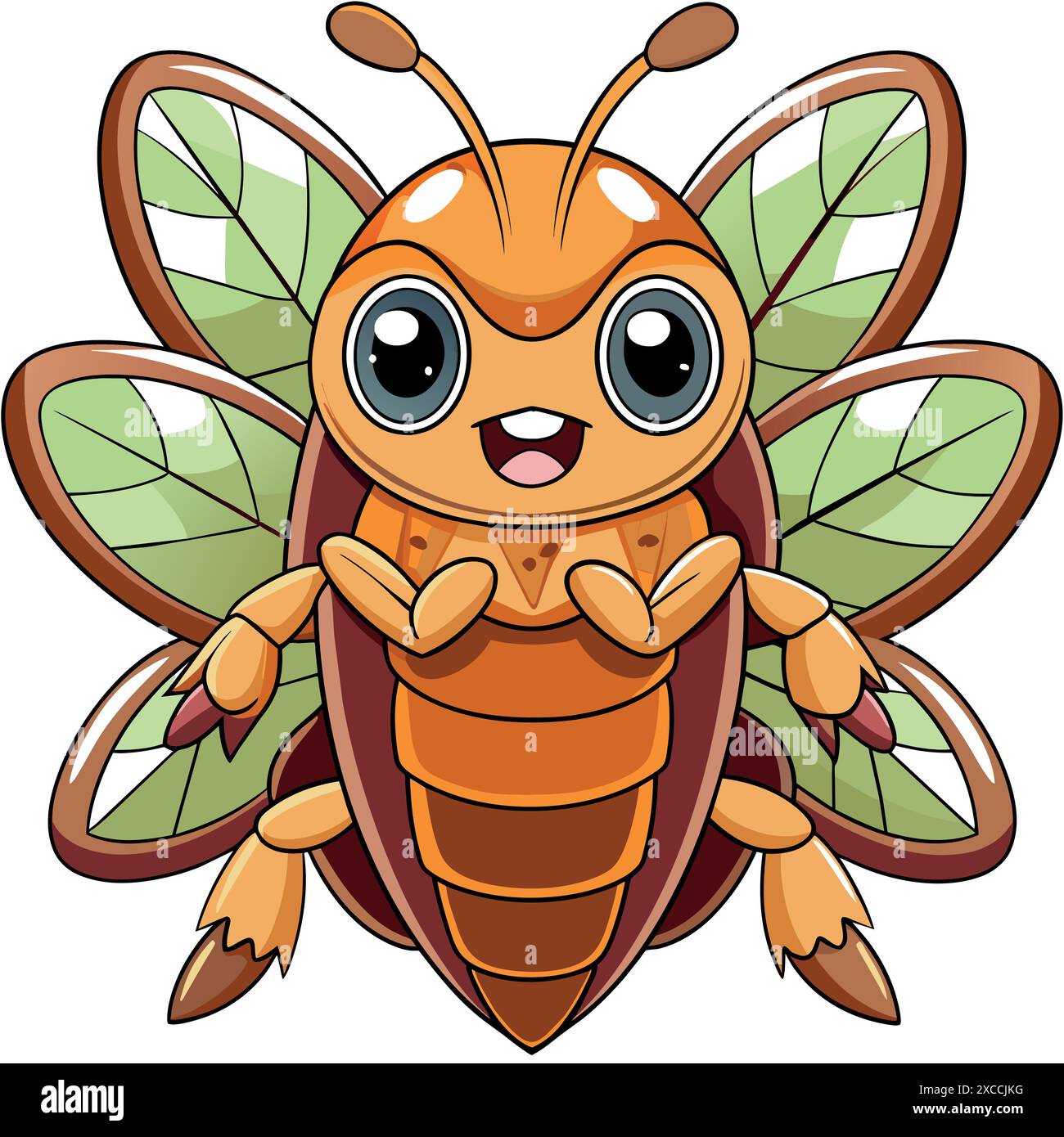 Asian Cockroach bug speaks vector kawaii. AI generated image. Clipart ...