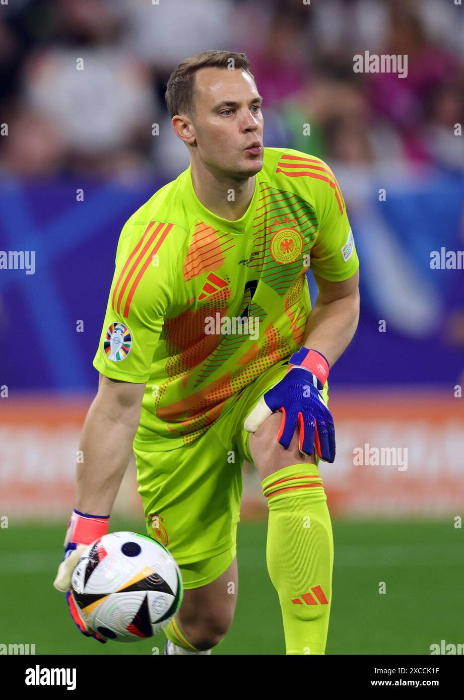 MUNICH, GERMANY - JUNE 14: Manuel Neuer of Germany in action during the ...