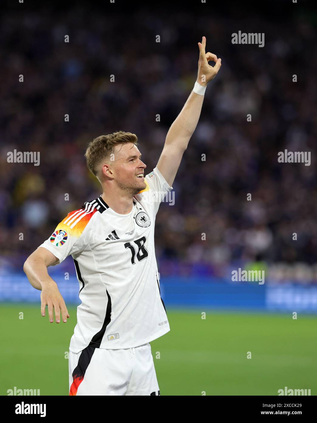 MUNICH, GERMANY - JUNE 14: Maximilian Mittelstädt of Germany celebrates ...