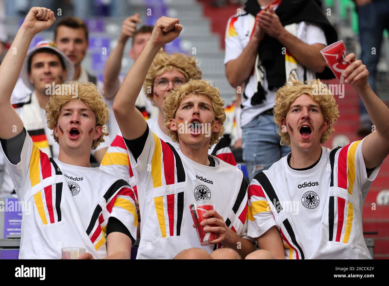 MUNICH, GERMANY - JUNE 14: German supporters during the UEFA EURO 2024 ...