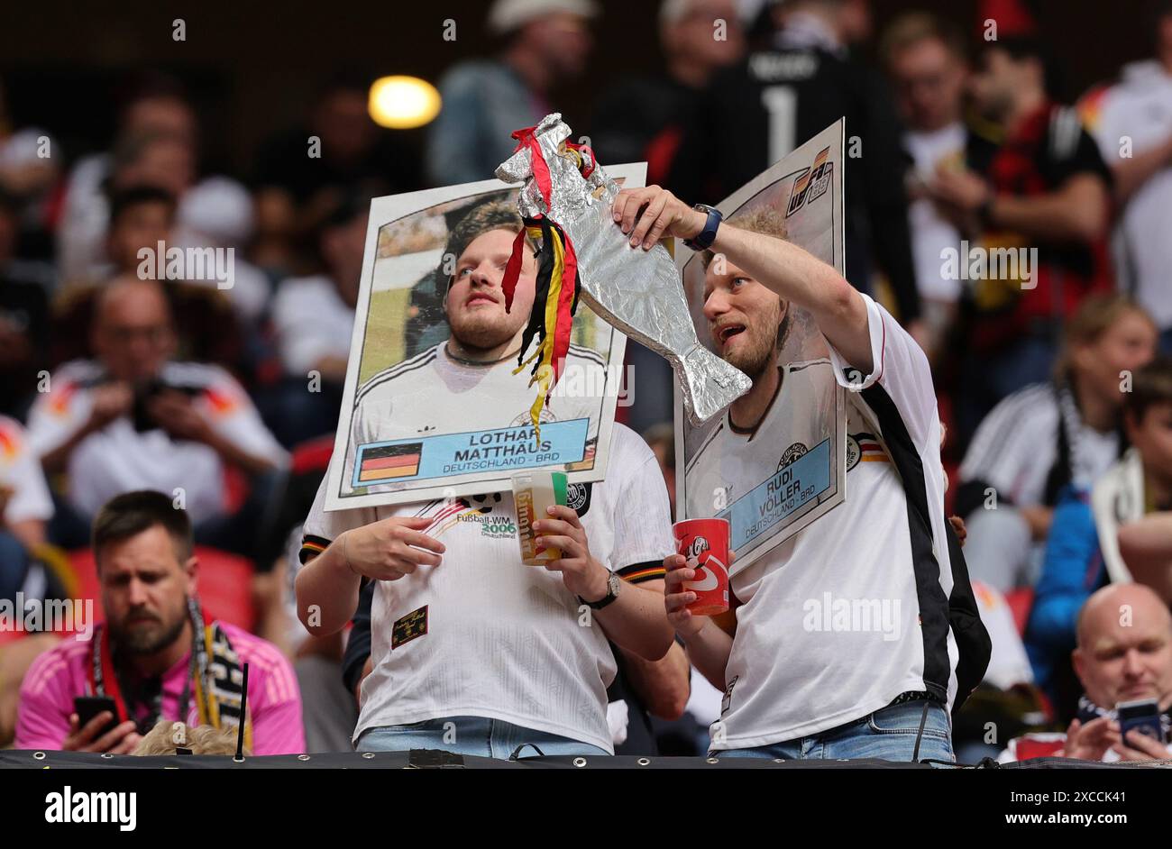 MUNICH, GERMANY - JUNE 14: German supporters during the UEFA EURO 2024 ...