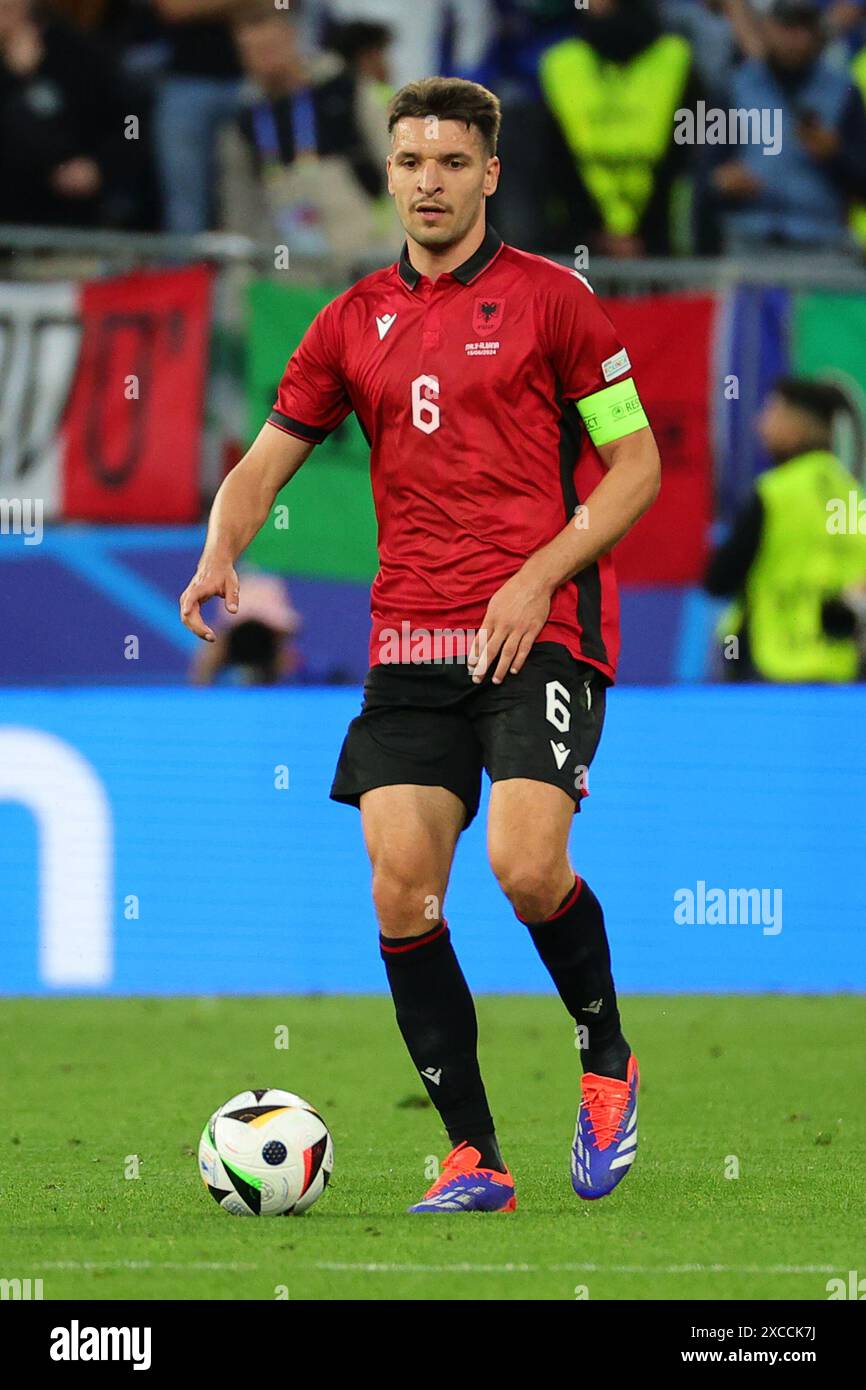 Berat Djimsiti of Albania during the Euro 2024 Group Stage B football ...
