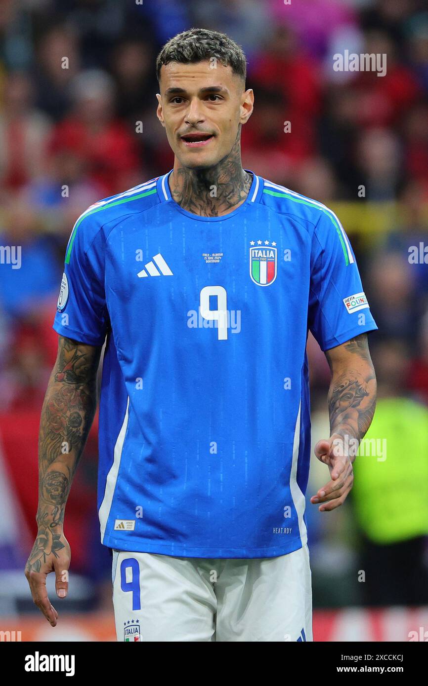 Gianluca Scamacca of Italy during the Euro 2024 Group Stage B football ...