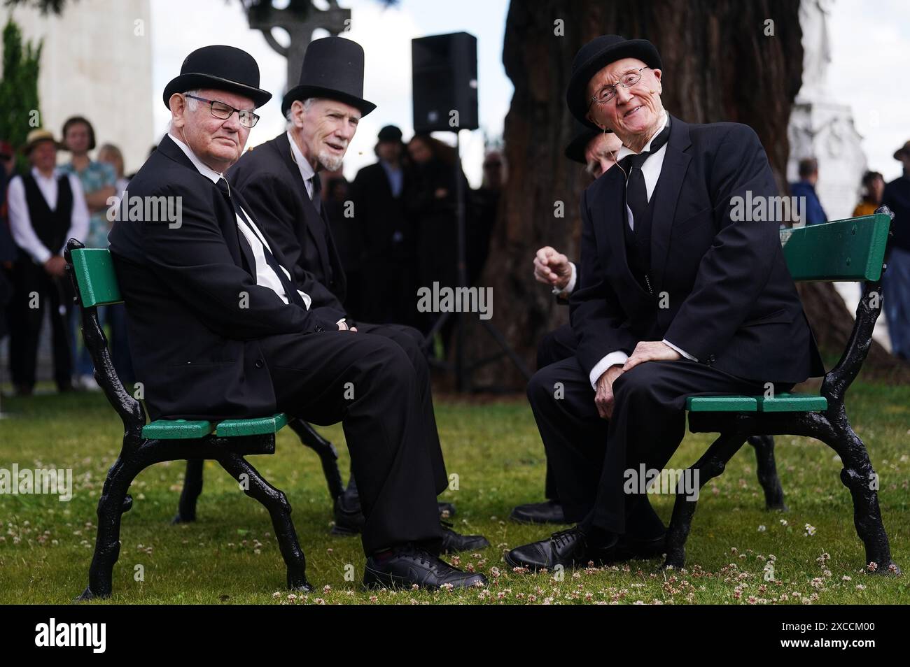 Members of the 'Joycestagers' perform their reenactment from the 'Hades ...