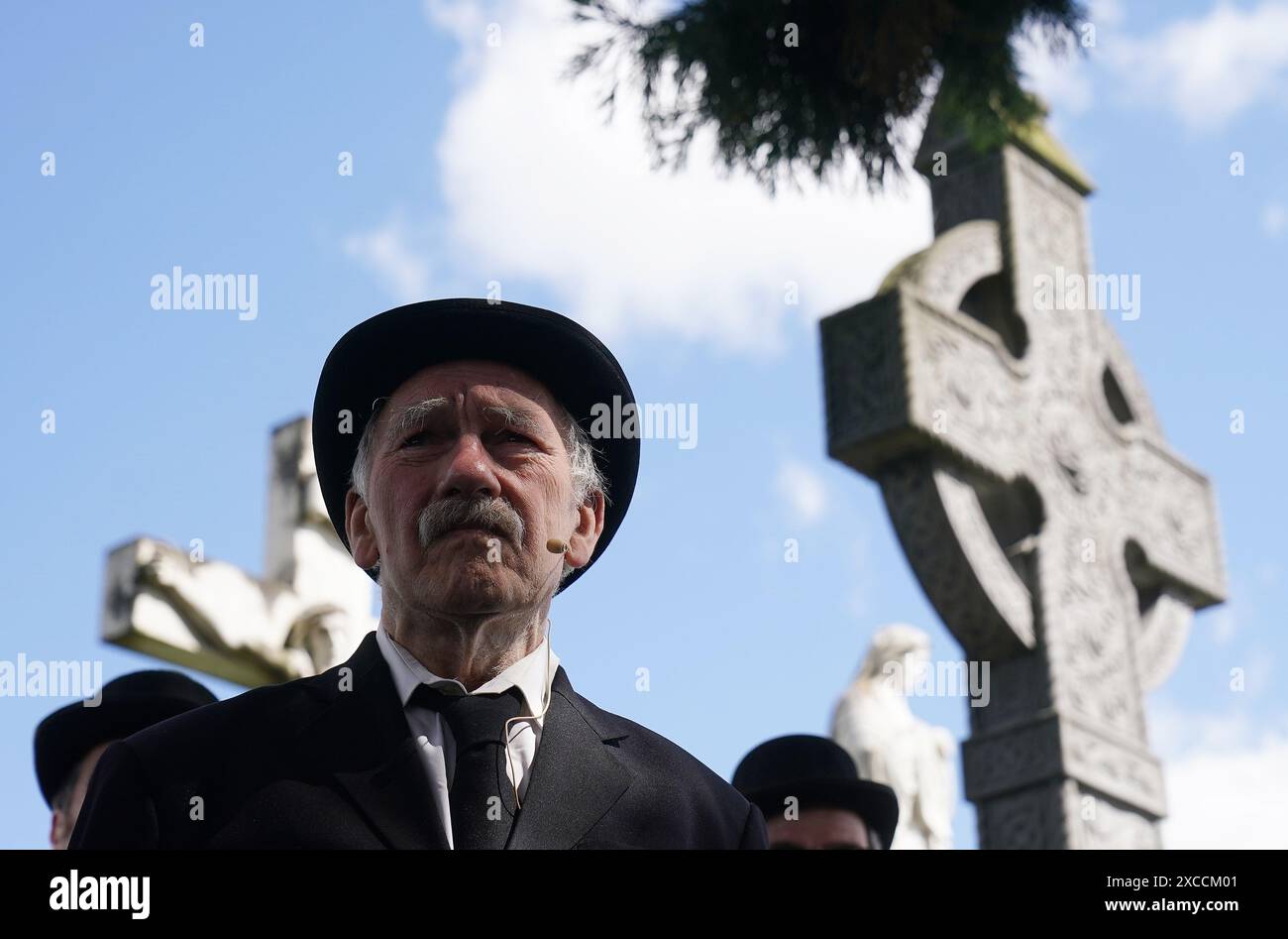 Members of the 'Joycestagers' prepare for their reenactment from the ...