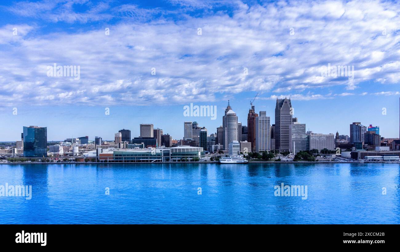 Detroit city cityscape skyline, USA Stock Photo - Alamy