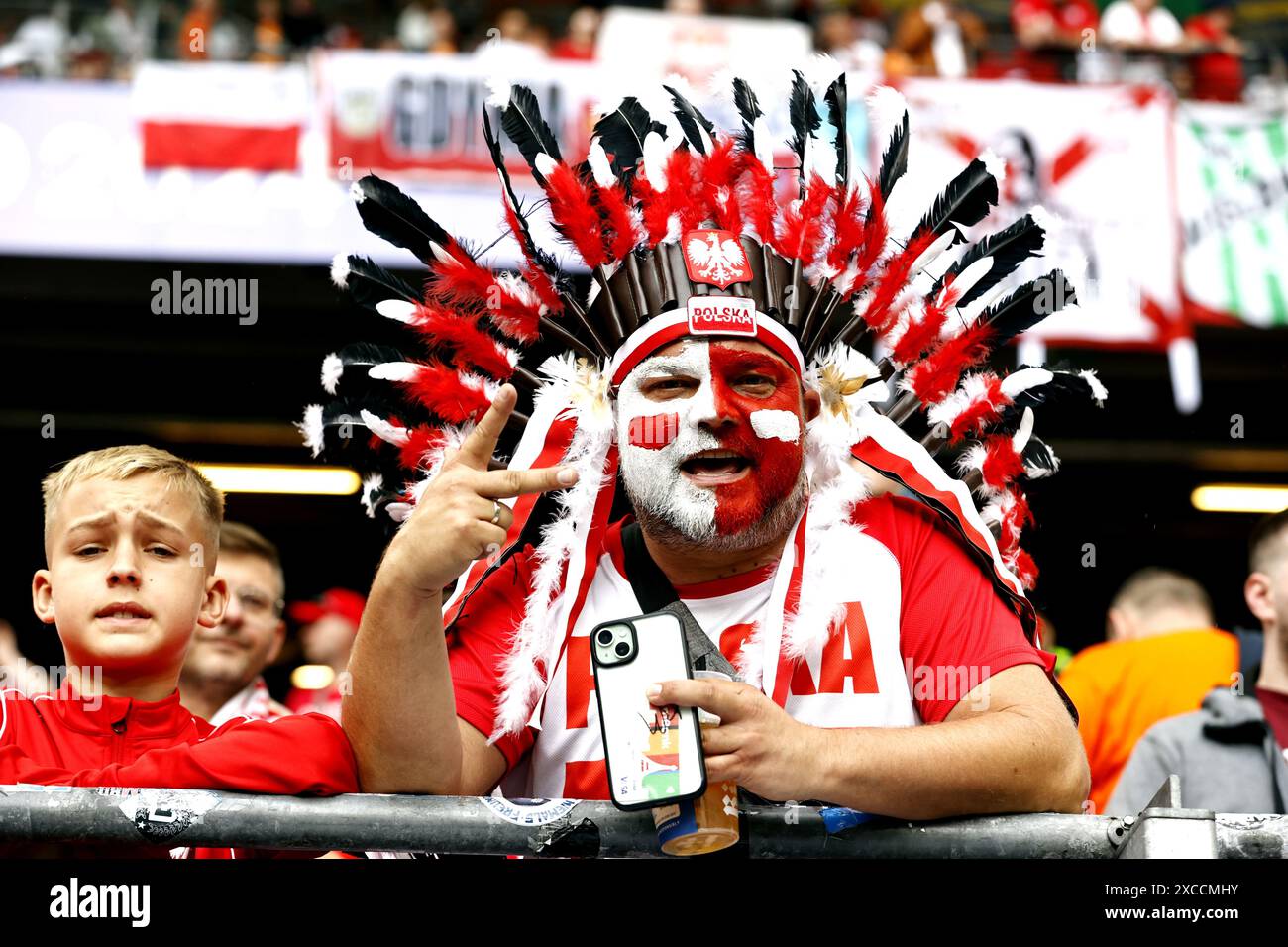HAMBURG - Poland supporters ahead of the UEFA EURO 2024 group D match ...