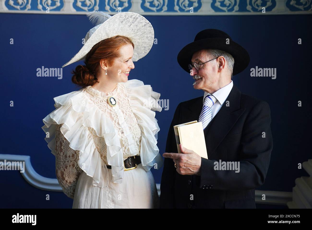 James Joyce lookalike John Shevlin with Raychel O'Connell at the ...
