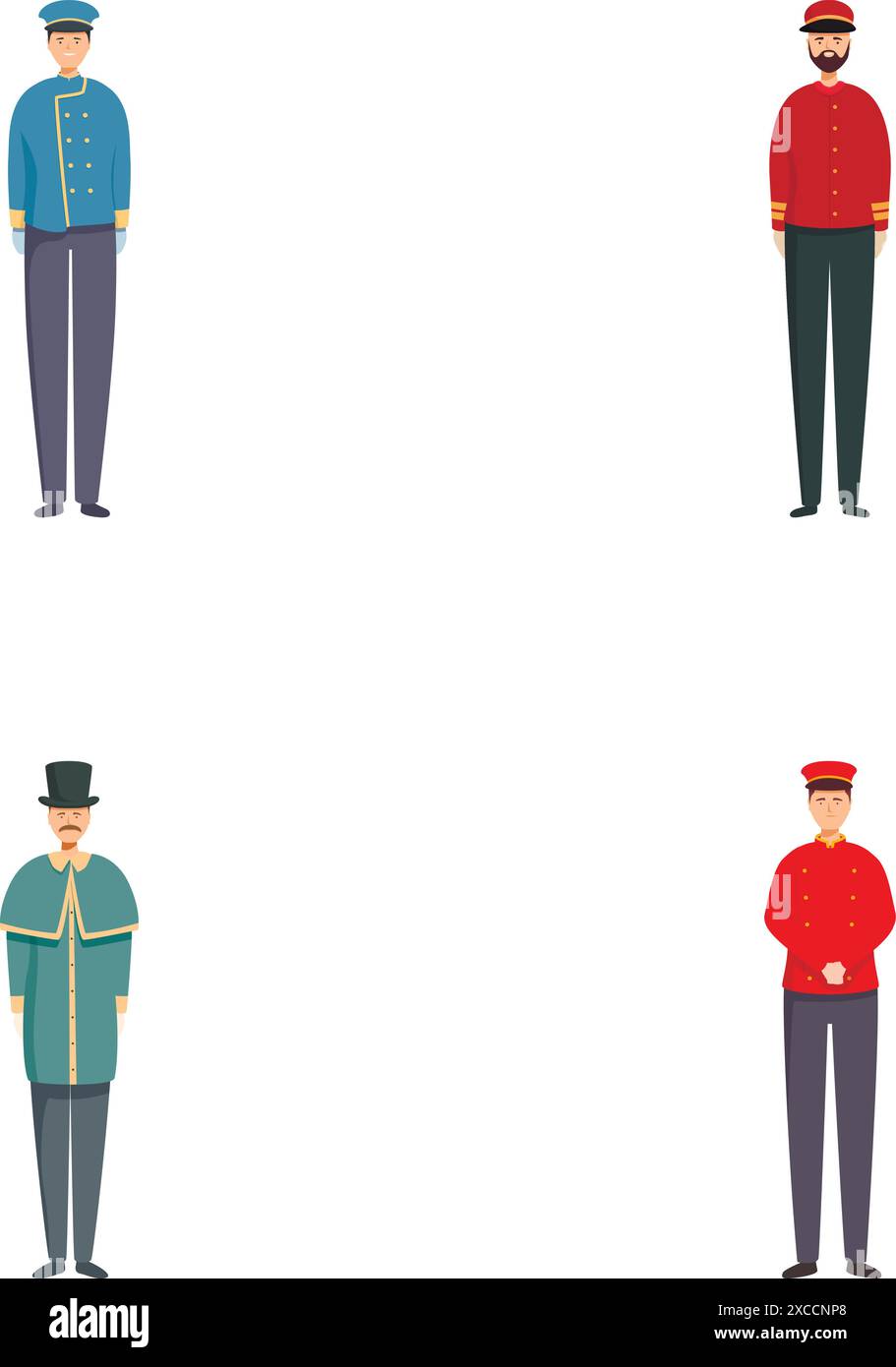 Diverse and professional uniformed service professionals collection ...