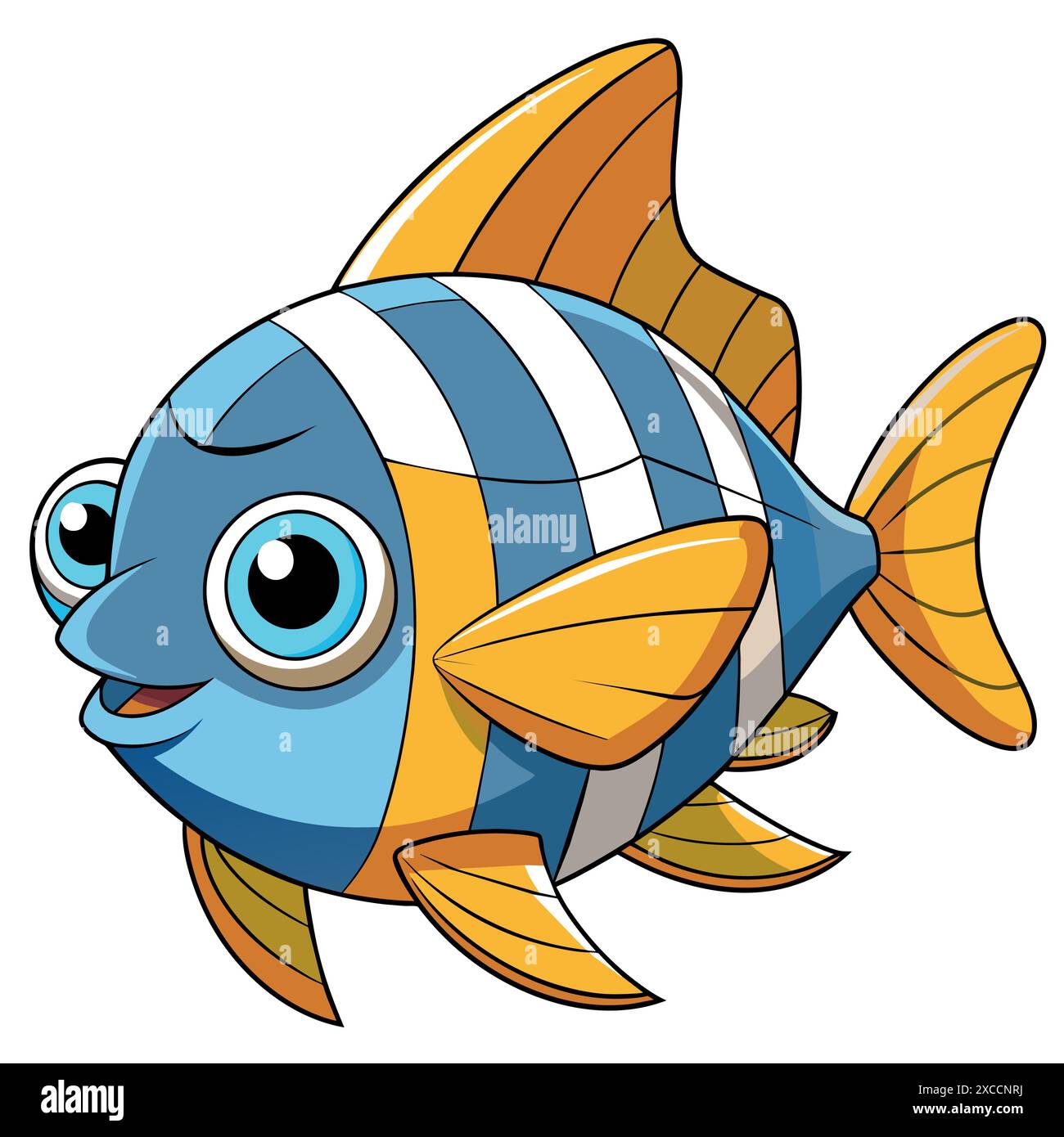 Atlantic Spadefish fish walks vector kawaii. AI generated image ...