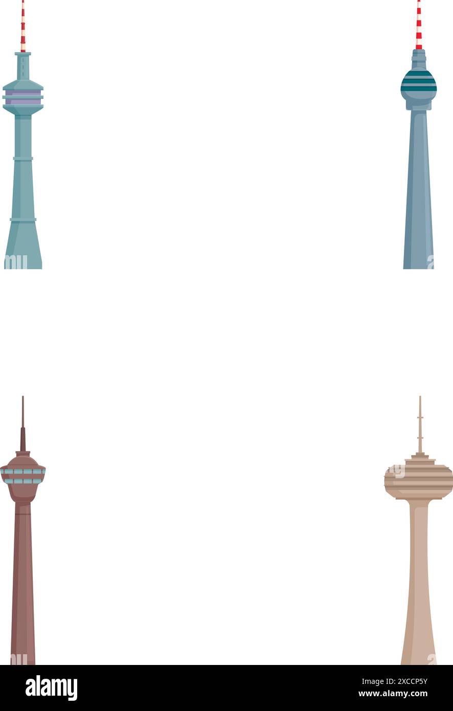 Collection of four minimalistic illustrations depicting renowned tv ...