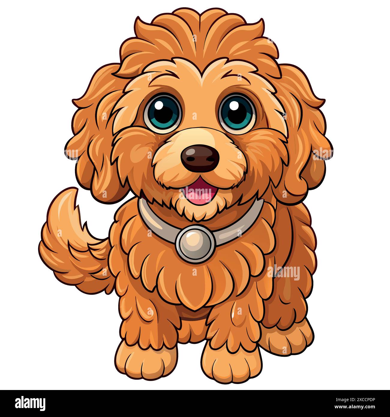 Happy labradoodle Stock Vector Images - Alamy