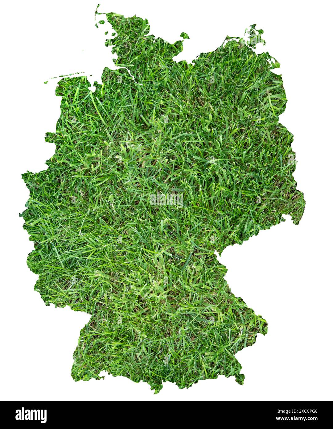 Map of Germany showing the country with a lawn soccer field from grass ...