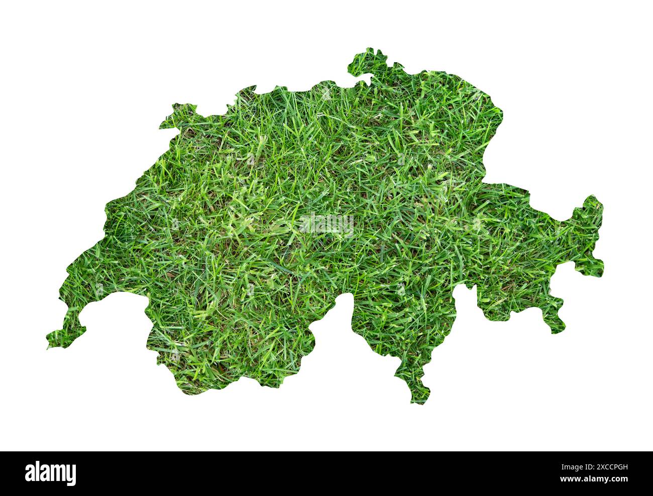 Map of Switzerland showing the country with a lawn soccer field from ...