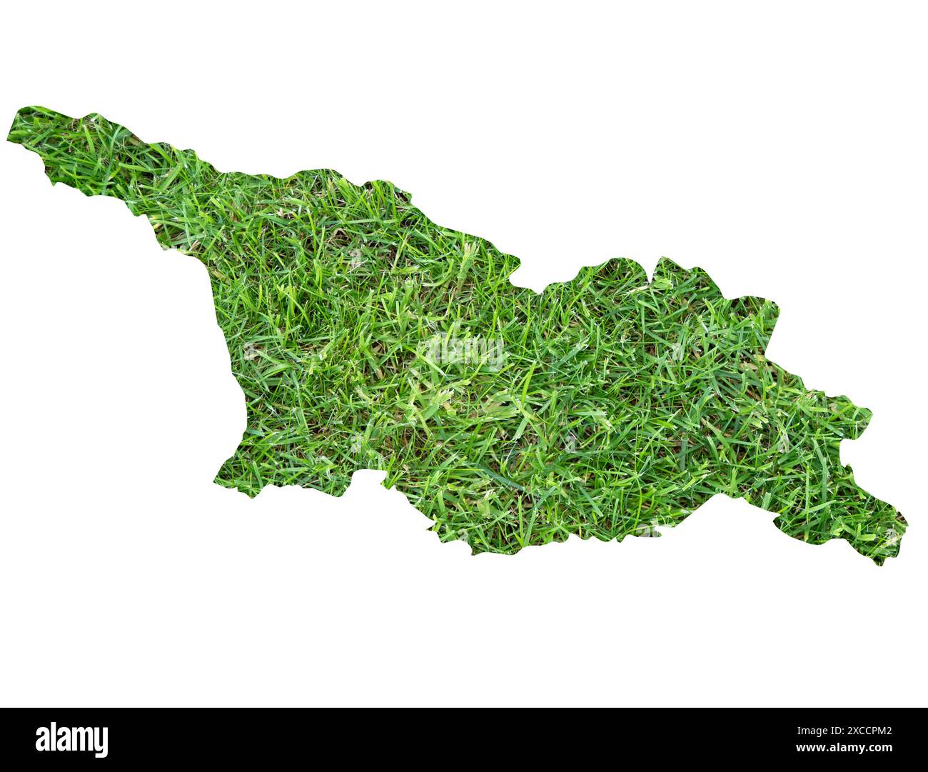 Map of Georgia showing the country with a lawn soccer field from grass ...