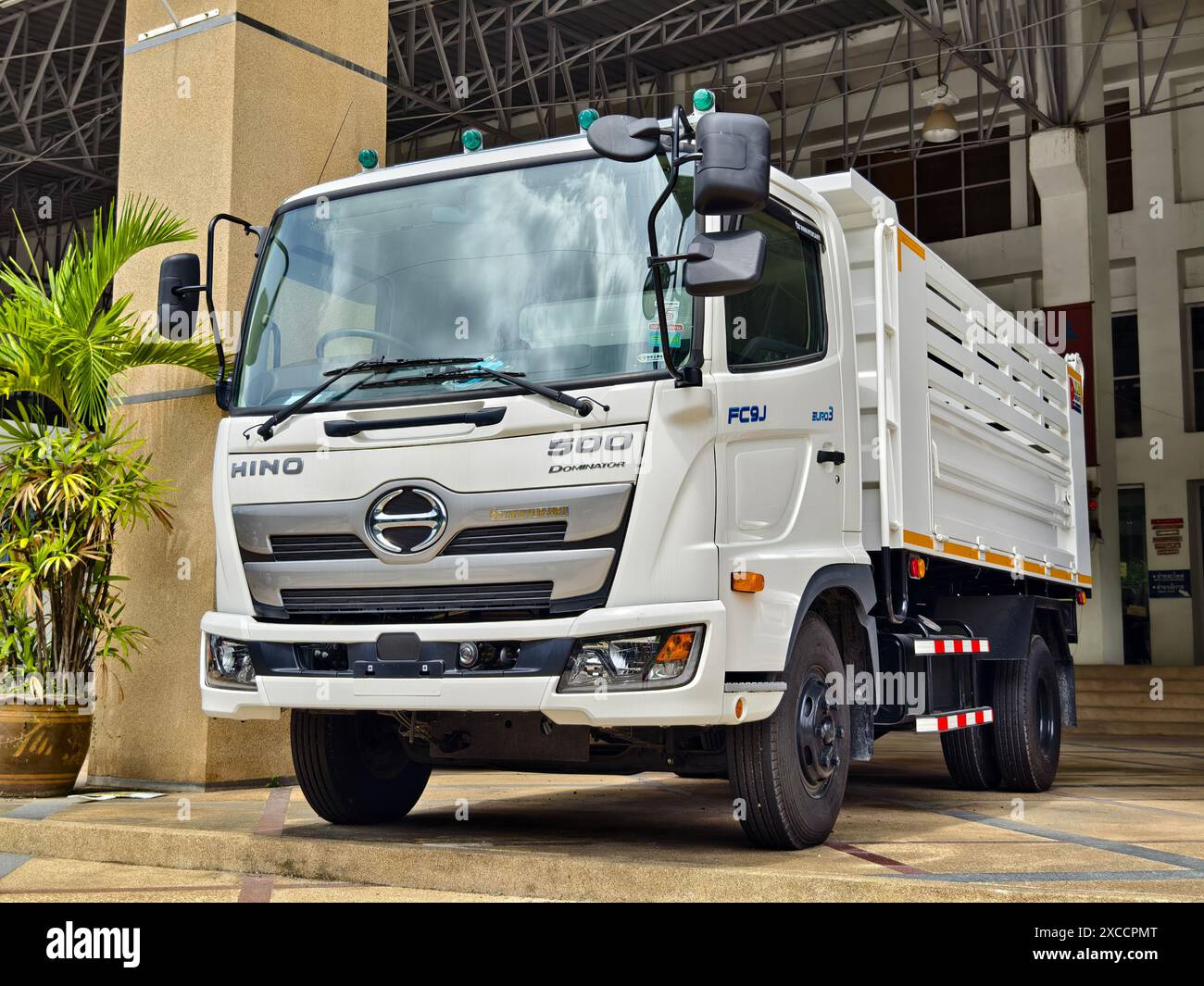 PHUKET, THAILAND- June 01, 2024: White Hino lorry truck outside near ...
