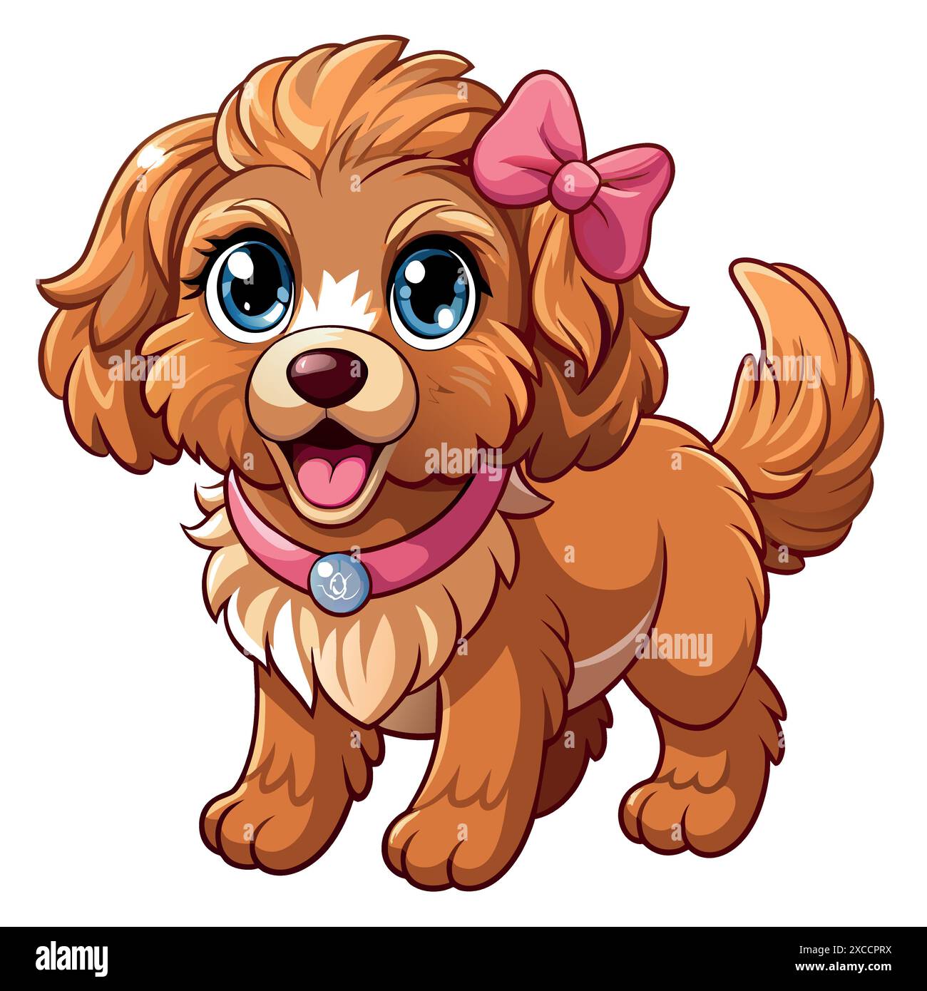 Happy labradoodle Stock Vector Images - Alamy