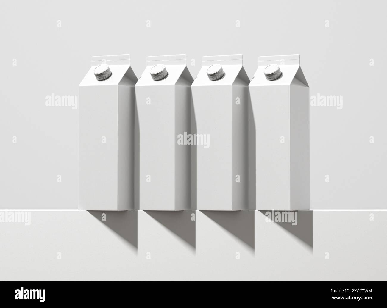 Juice Box Packaging Mockup 3D Rendering Isolated on White Background ...