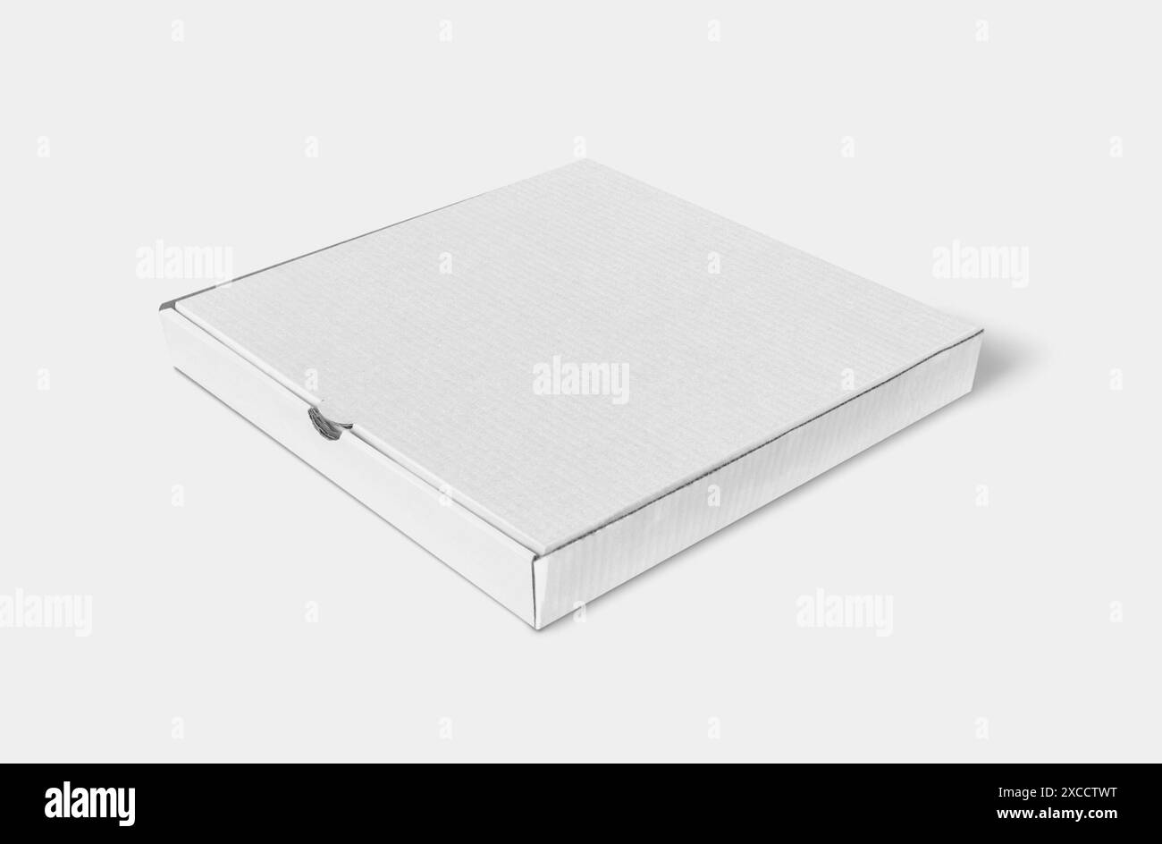 Pizza Box Mockup 3D Rendering Isolated on White Background Stock Photo - Alamy