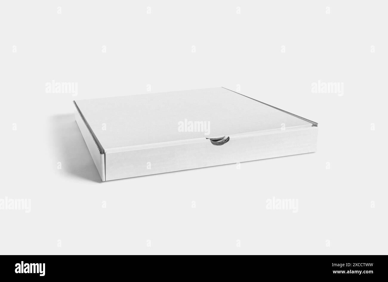 Pizza Box Mockup 3D Rendering Isolated on White Background Stock Photo - Alamy
