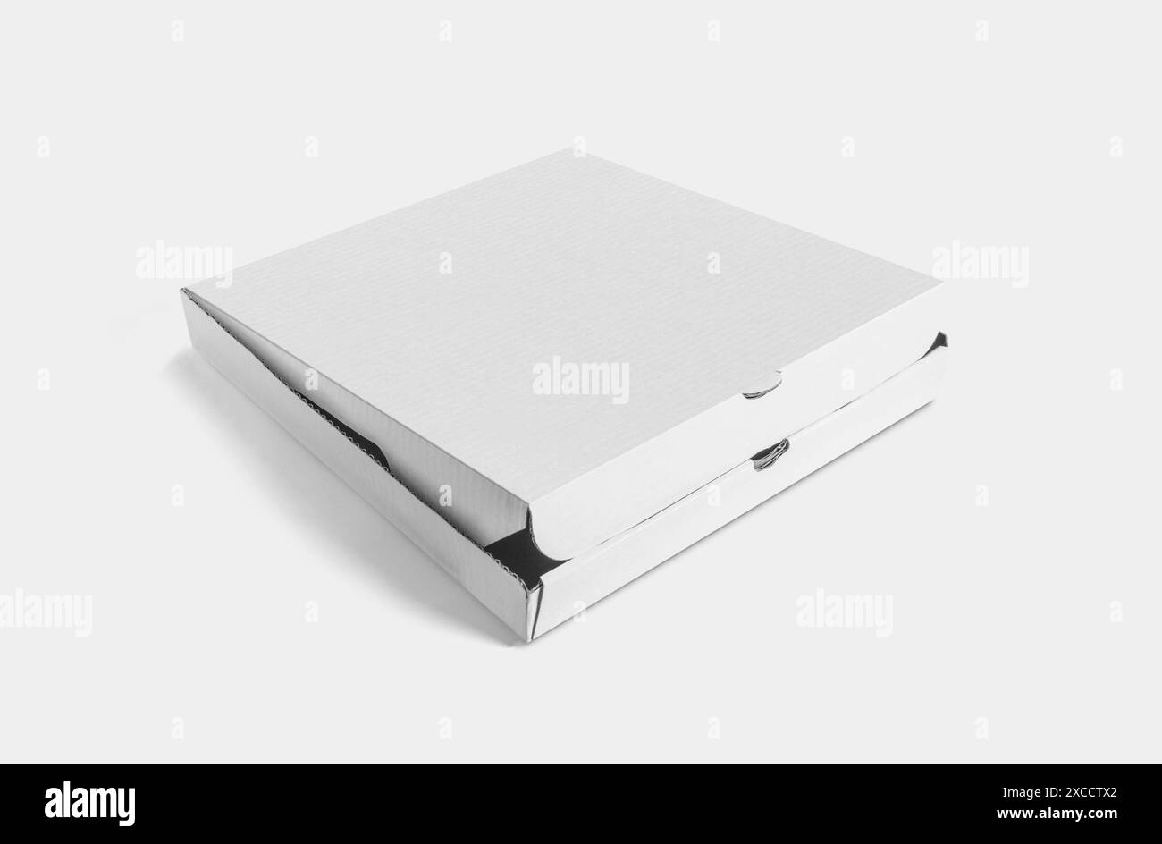 Pizza Box Mockup 3D Rendering Isolated on White Background Stock Photo - Alamy