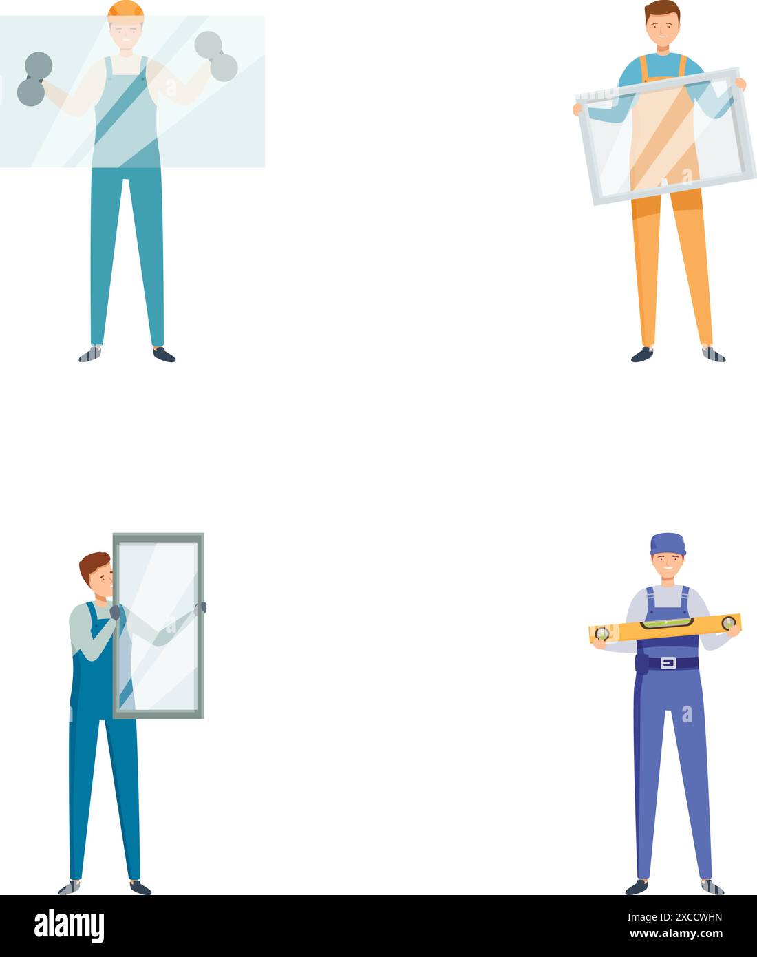 Four drawings showing Stock Vector Images - Alamy