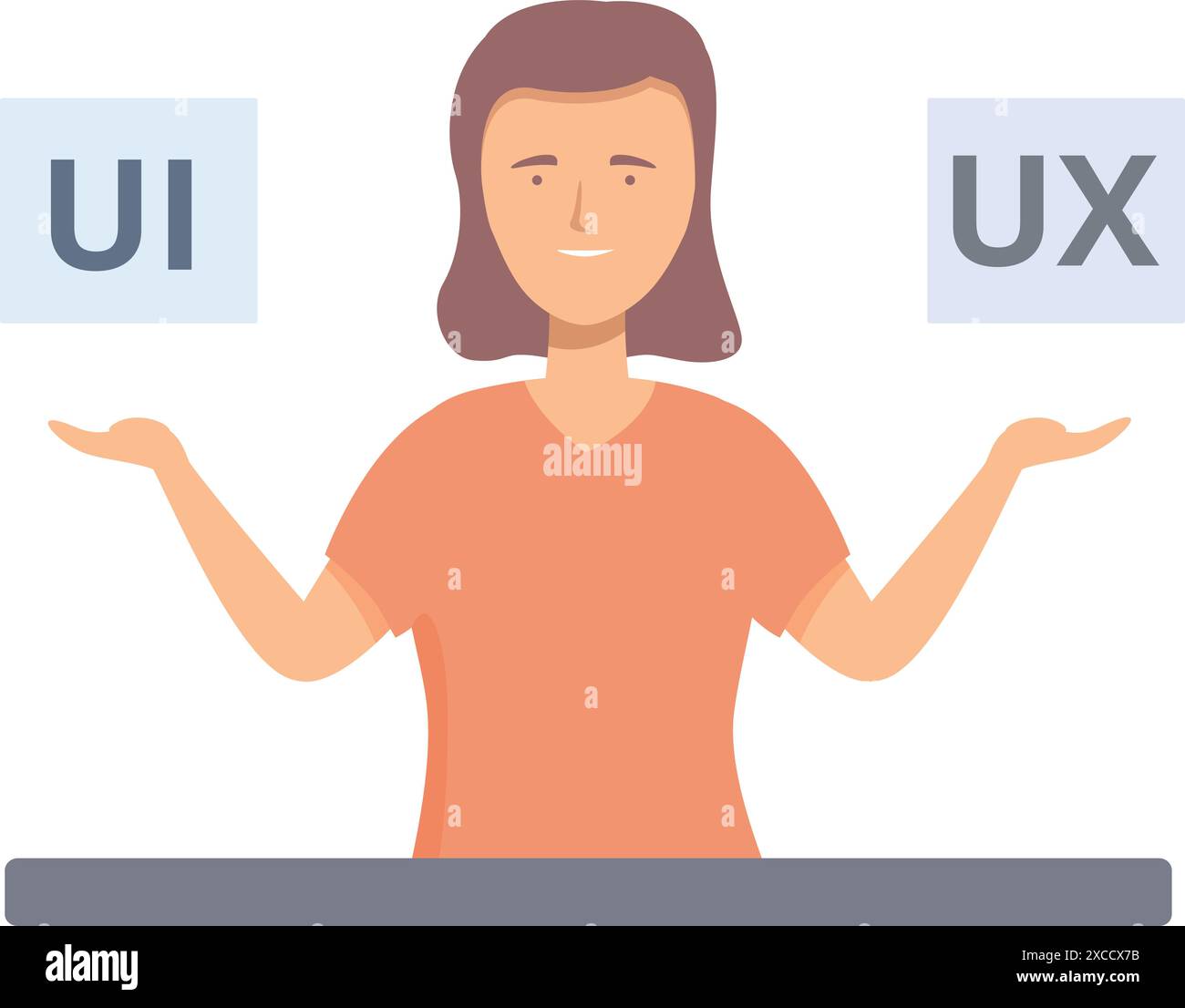 Designer is making a decision between ui and ux, highlighting the ...