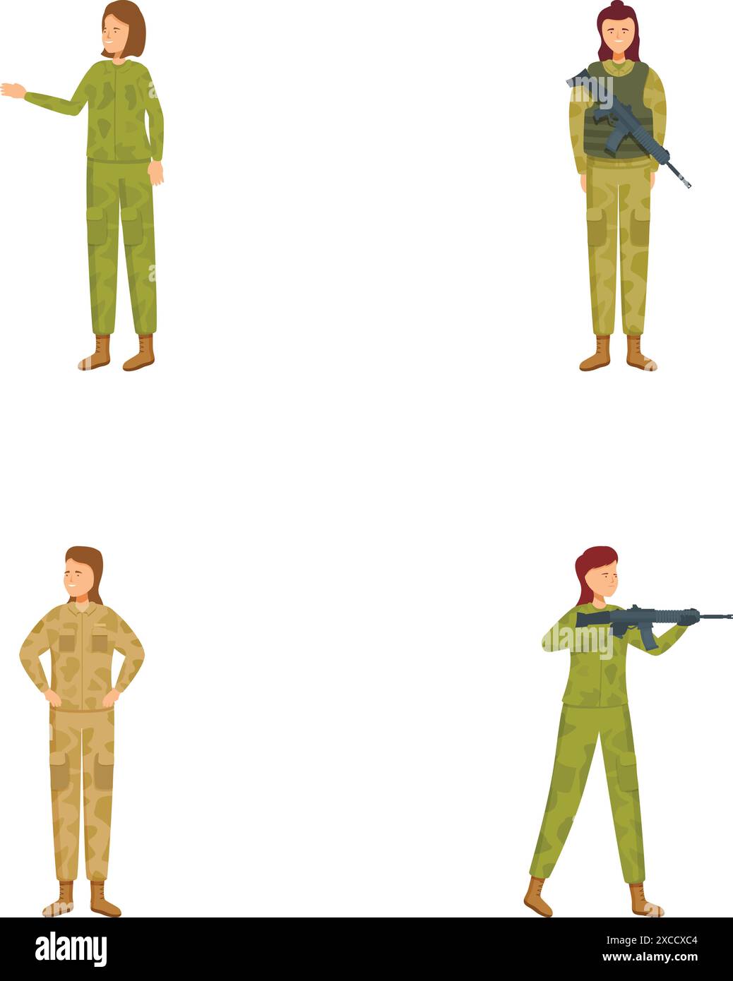 Diverse soldiers Stock Vector Images - Alamy