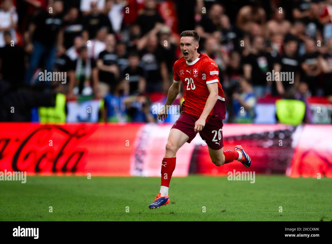 Cologne, Germany. 15 June 2024. Michel Aebischer of Switzerland ...