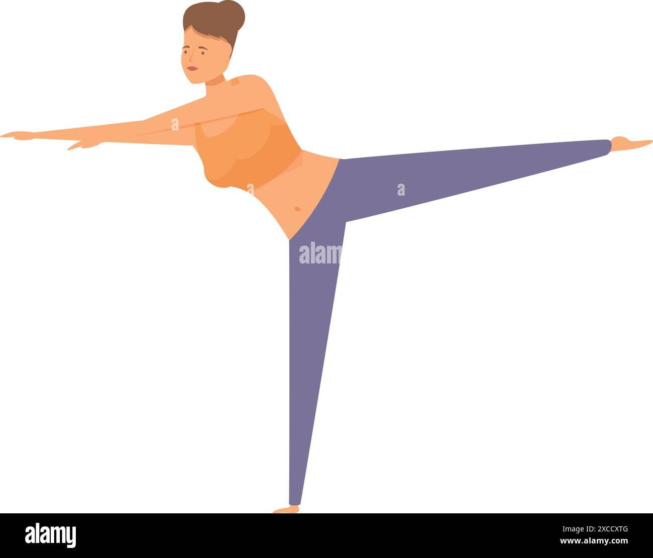 Woman balancing one leg Stock Vector Images - Alamy