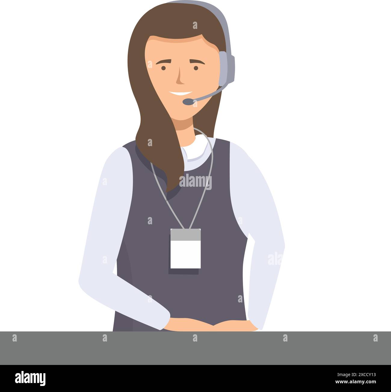 Call center sales happy woman Stock Vector Images - Alamy