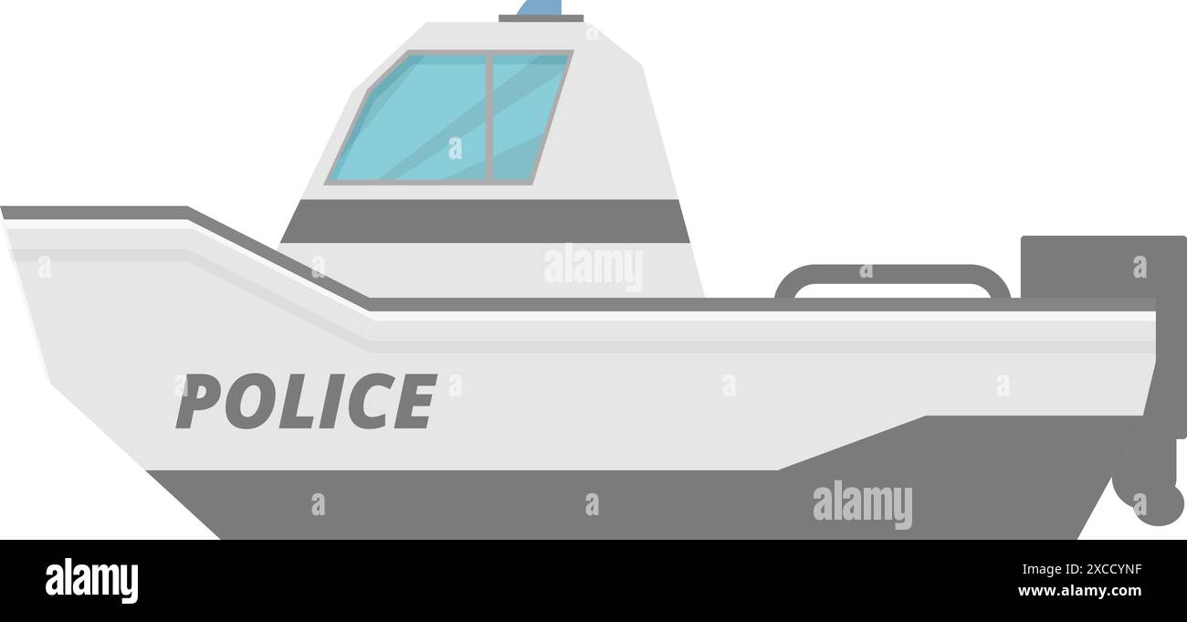 Modern police boat patrolling coastline ensuring public safety Stock ...