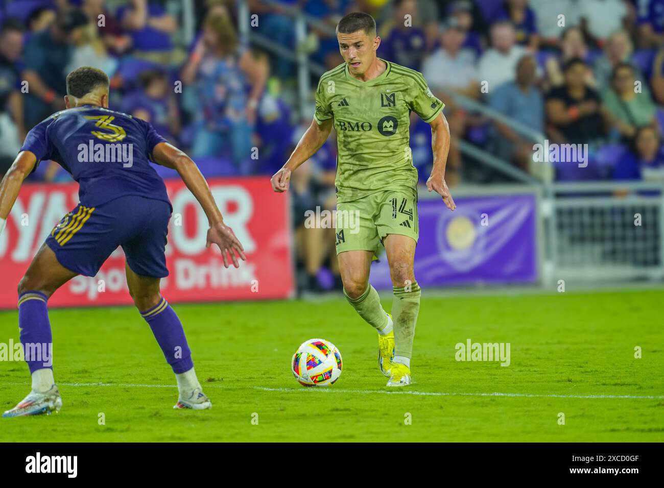 Orlando, Florida, USA, June 15, 2024, LA Galaxy player Sergi Palencia ...