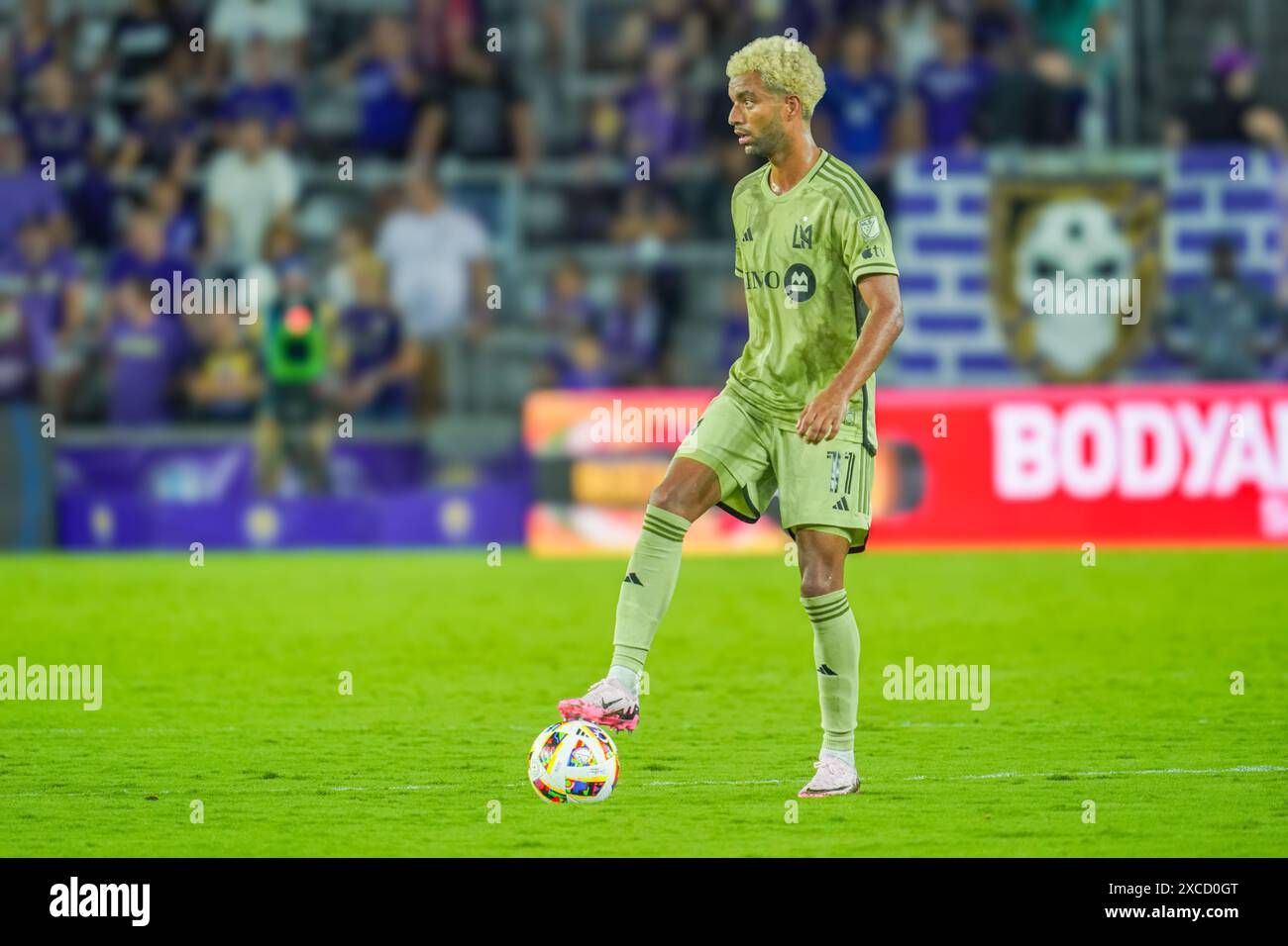 Orlando, Florida, USA, June 15, 2024, LA Galaxy player Timothy Tillman ...