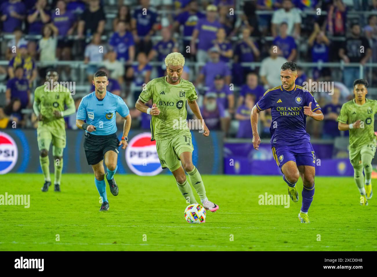 Orlando, Florida, USA, June 15, 2024, LA Galaxy player Timothy Tillman ...