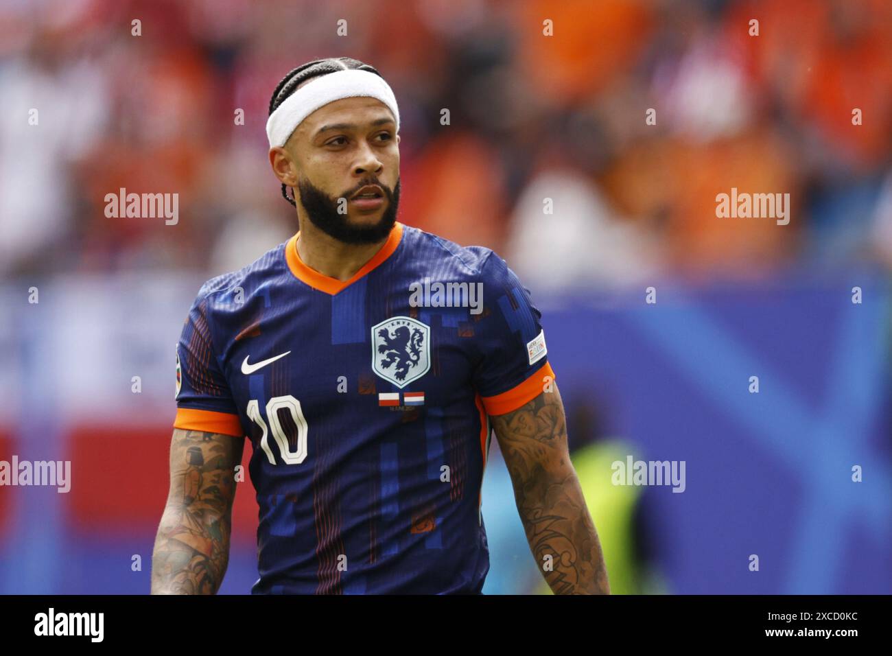 HAMBURG - Memphis Depay of Holland during the UEFA EURO 2024 group D ...