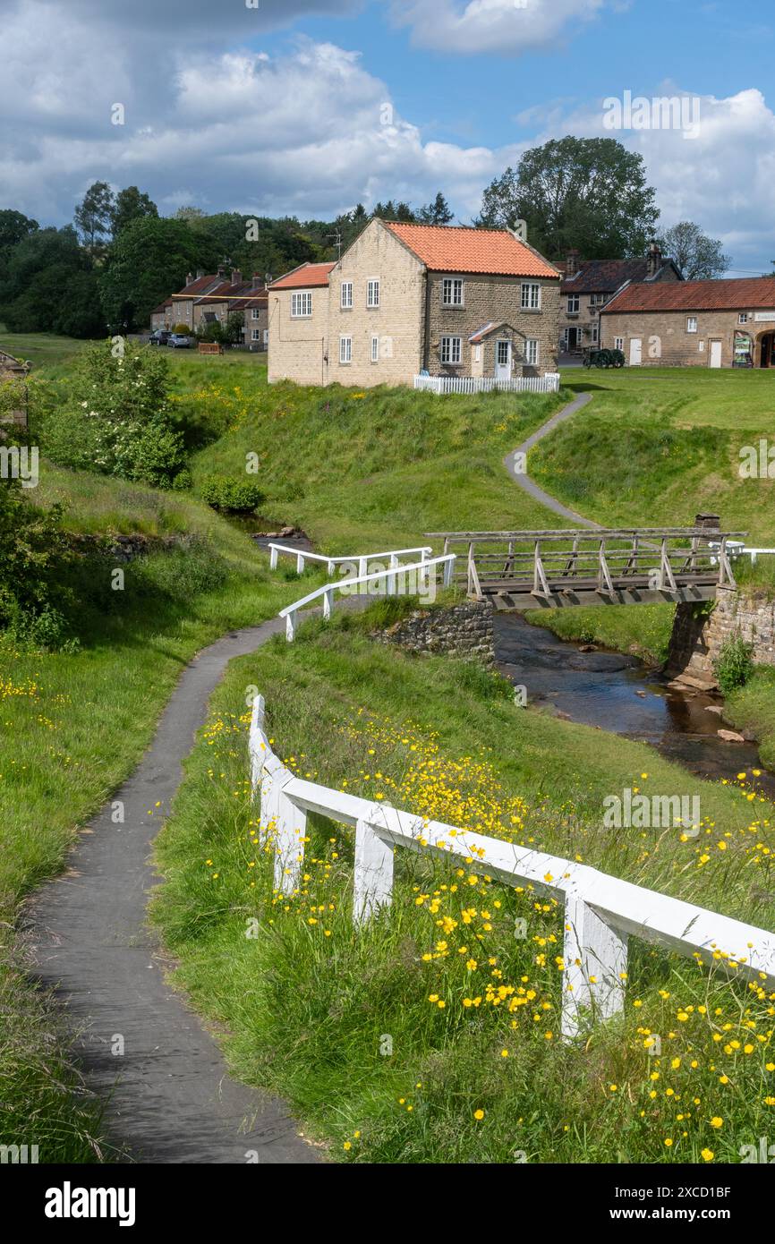 Hutton le Hole, a pretty village in the North York Moors National Park ...