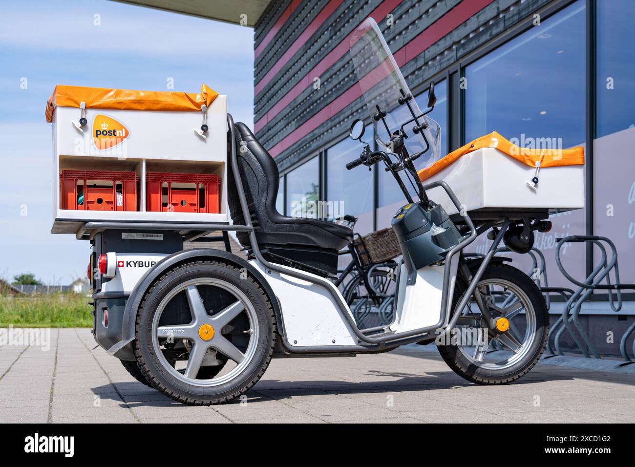 PostNL KYBURZ DXP electric delivery vehicle Stock Photo - Alamy