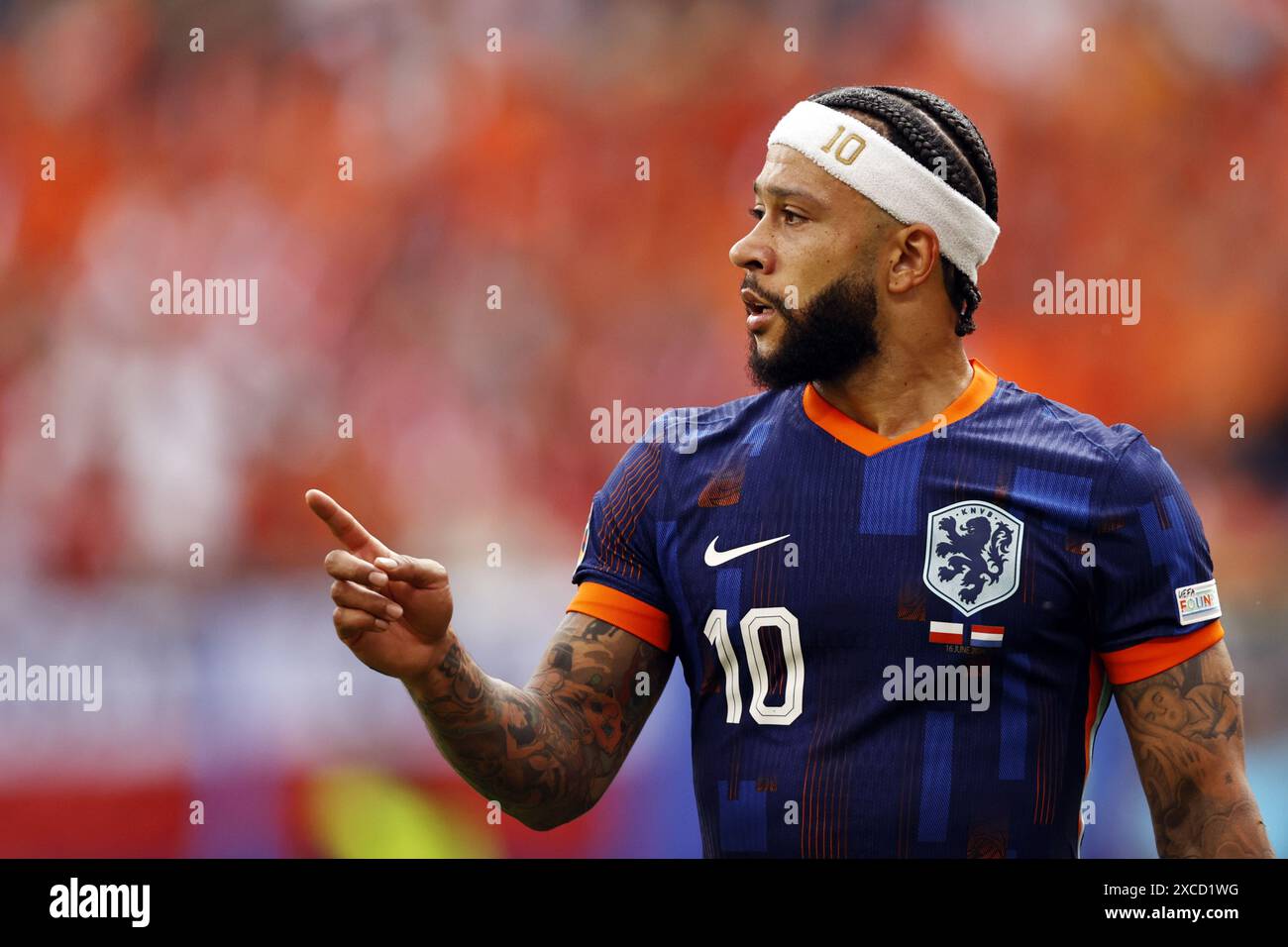 HAMBURG - Memphis Depay of Holland during the UEFA EURO 2024 group D ...
