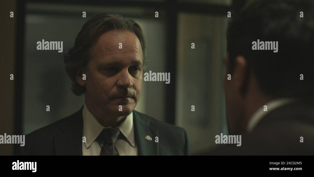 PETER SARSGAARD in PRESUMED INNOCENT (2024), directed by DAVID E. KELLEY. Episode 1x1. Credit ...