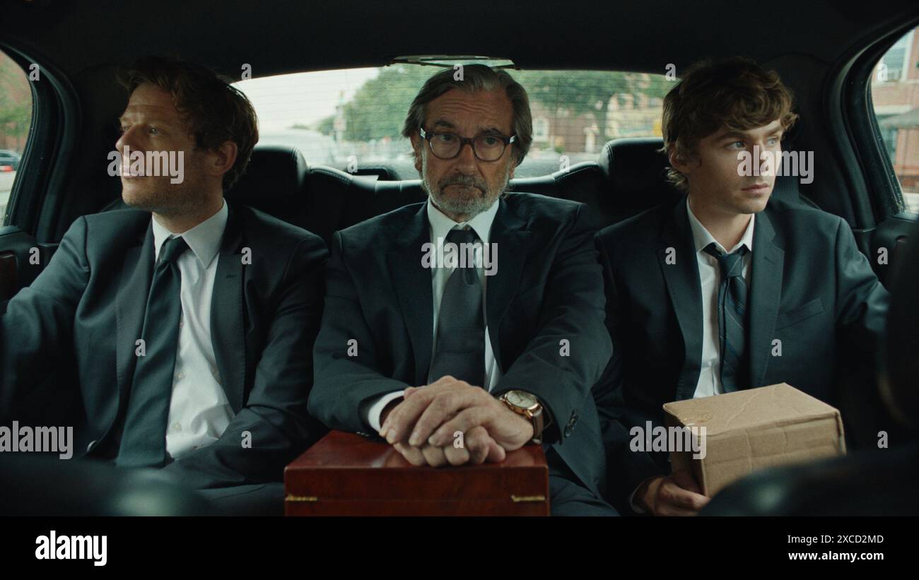 GRIFFIN DUNNE, MILES HEIZER and JAMES NORTON in EX-HUSBANDS (2023), directed by NOAH PRITZKER ...