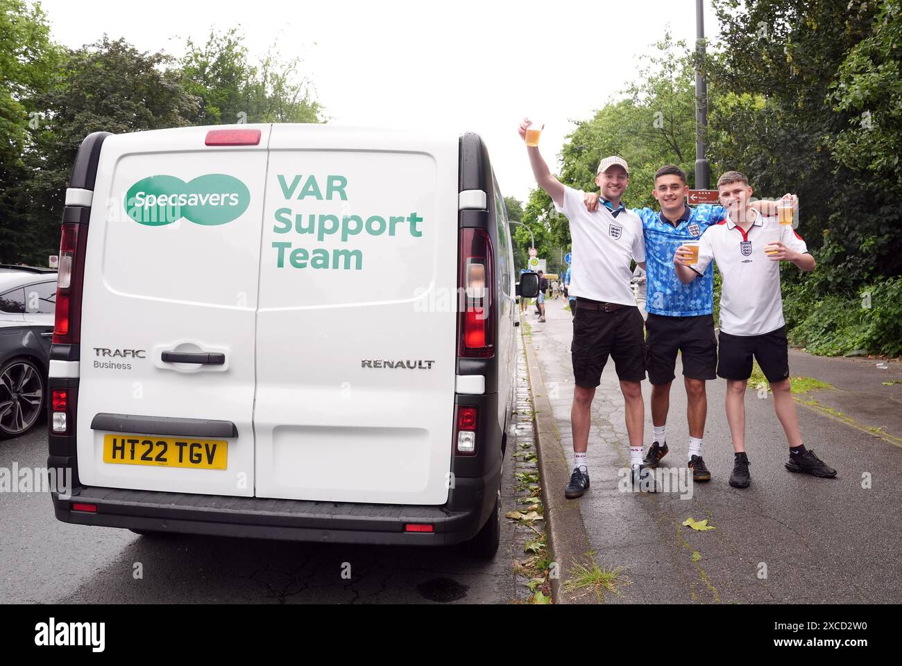 A Specsavers branded “VAR Support Team” van outside the ground ahead of ...
