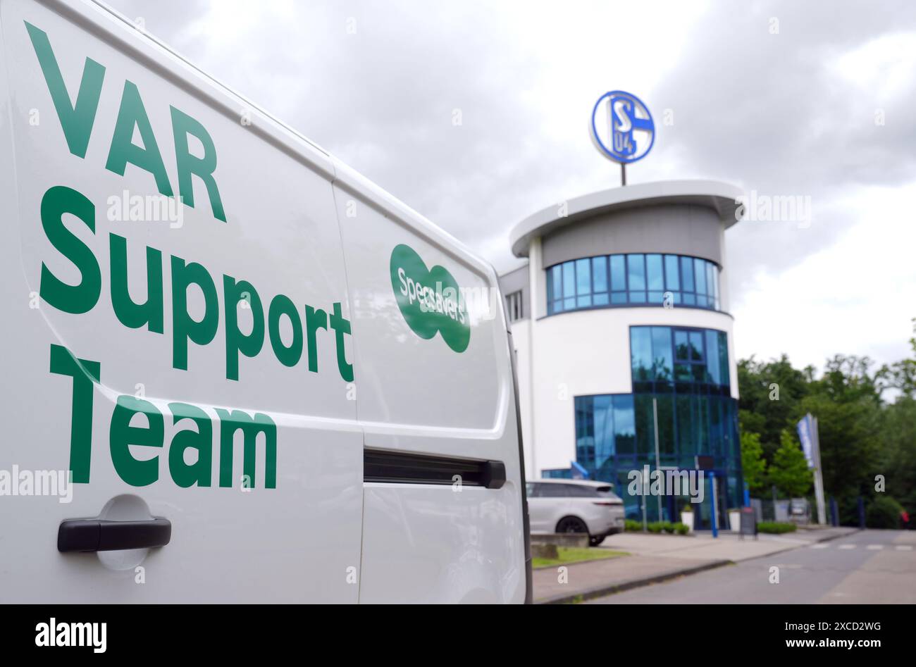 A Specsavers branded “VAR Support Team” van outside the ground ahead of ...
