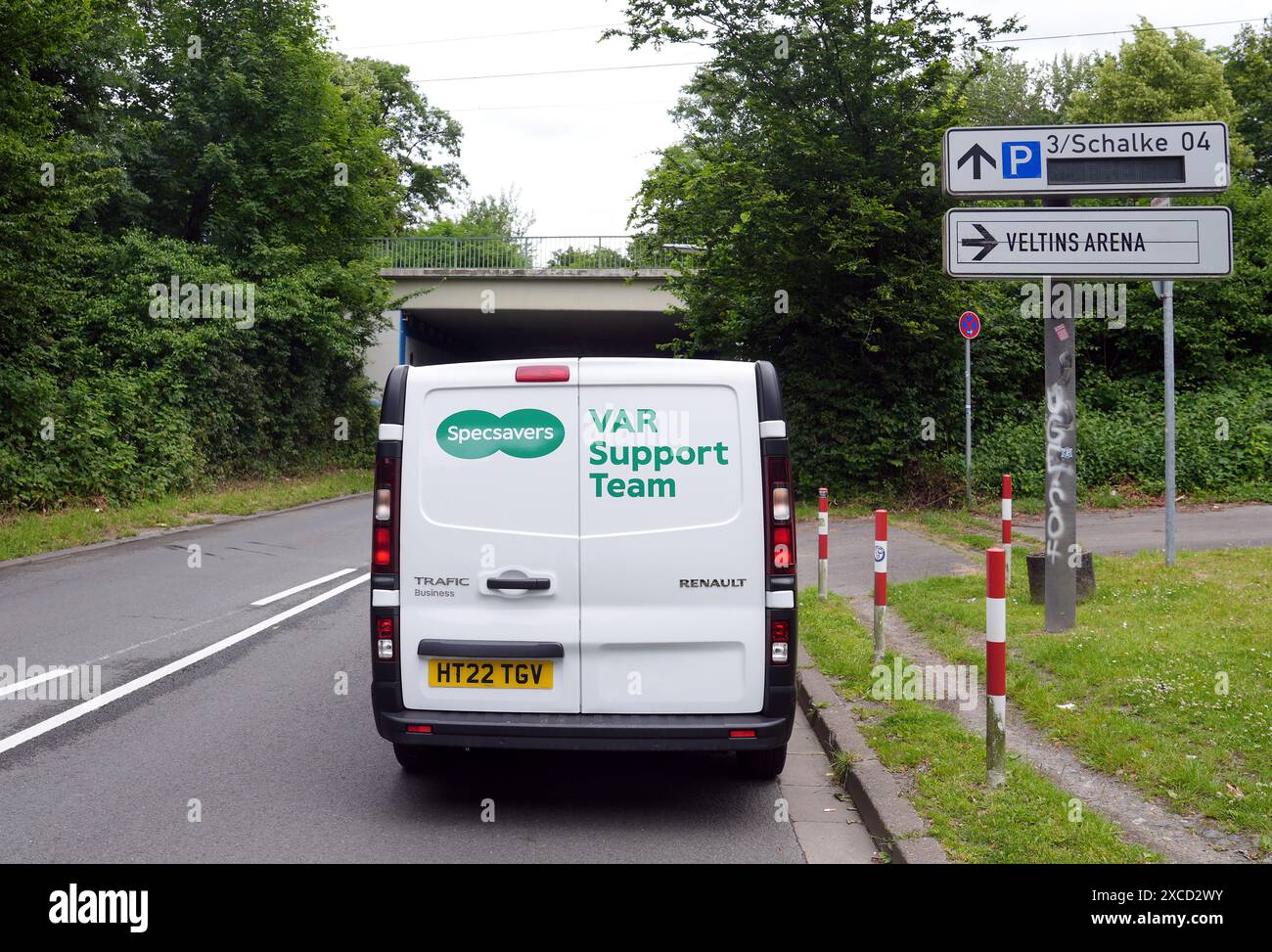 A Specsavers branded “VAR Support Team” van outside the ground ahead of ...