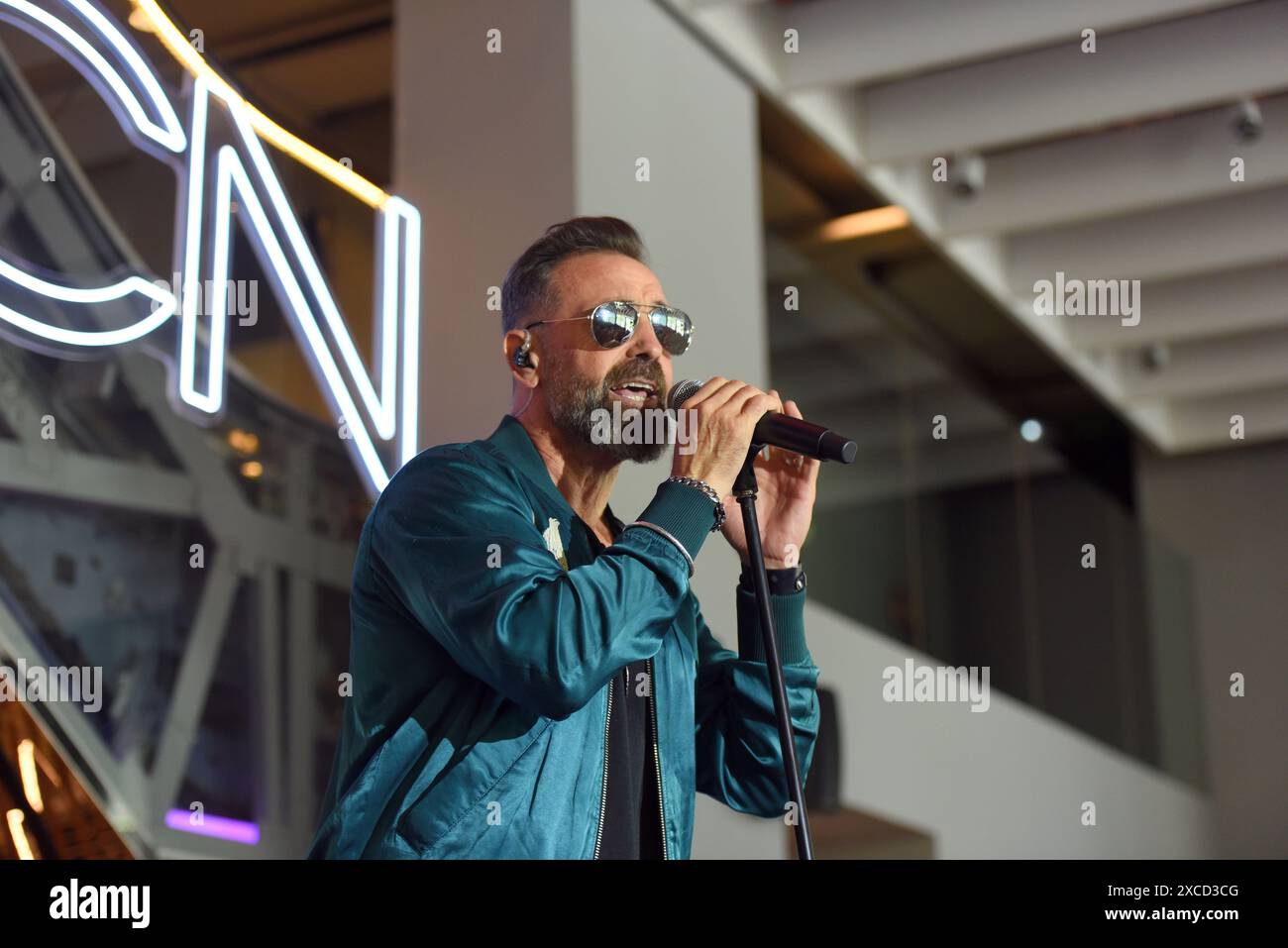 Spanish OBK singer Jordi Sanchez performs at "Casa Seat Fest" in ...