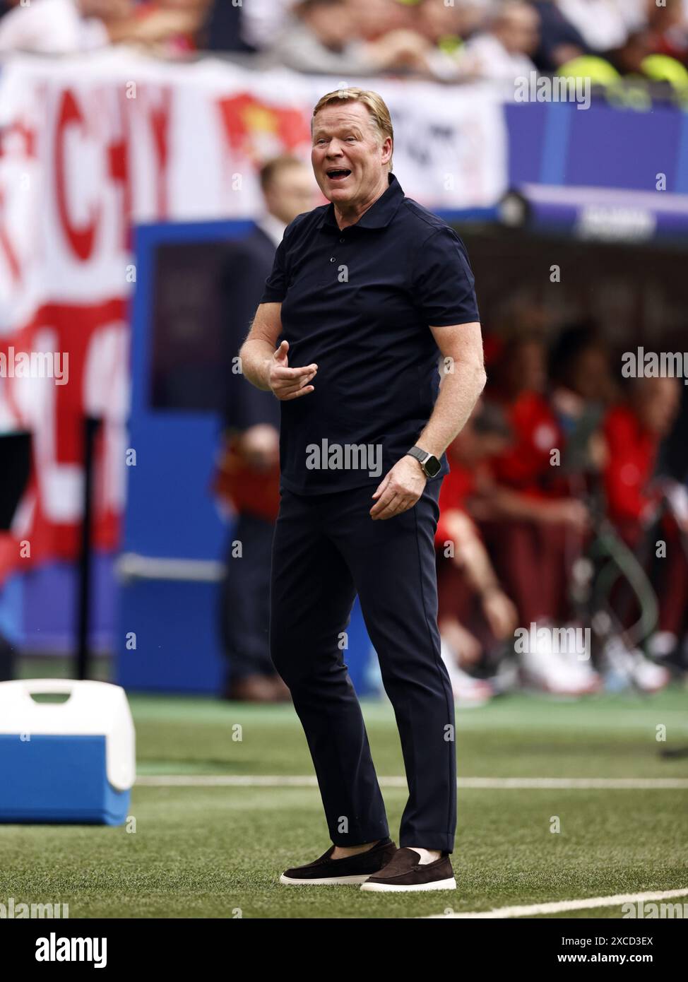 HAMBURG - Holland coach Ronald Koeman reacts during the UEFA EURO 2024 ...