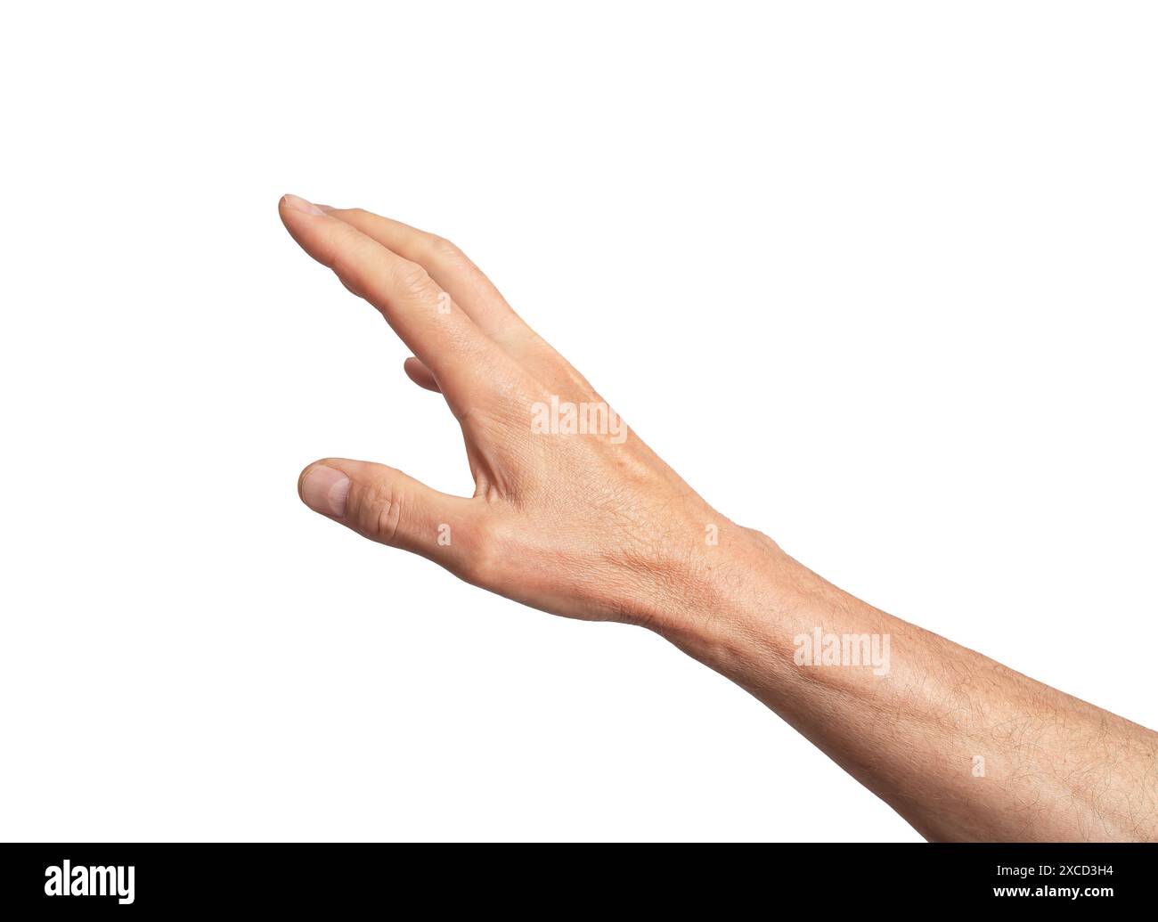 reaching out, hand gesture, sign isolated on white background Stock ...