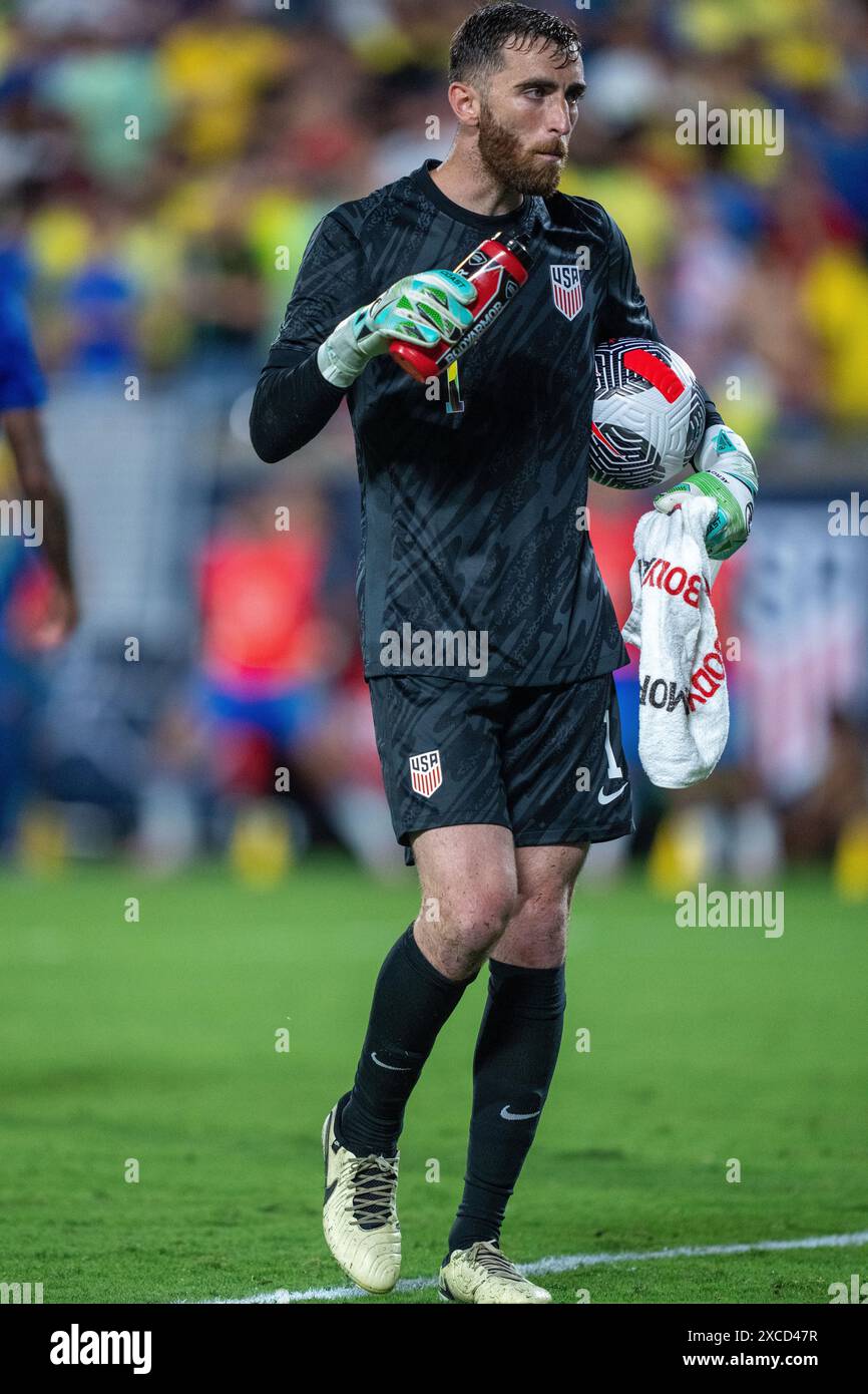 United States Men's National Team goalkeeper Matt Turner (1) holds a ...