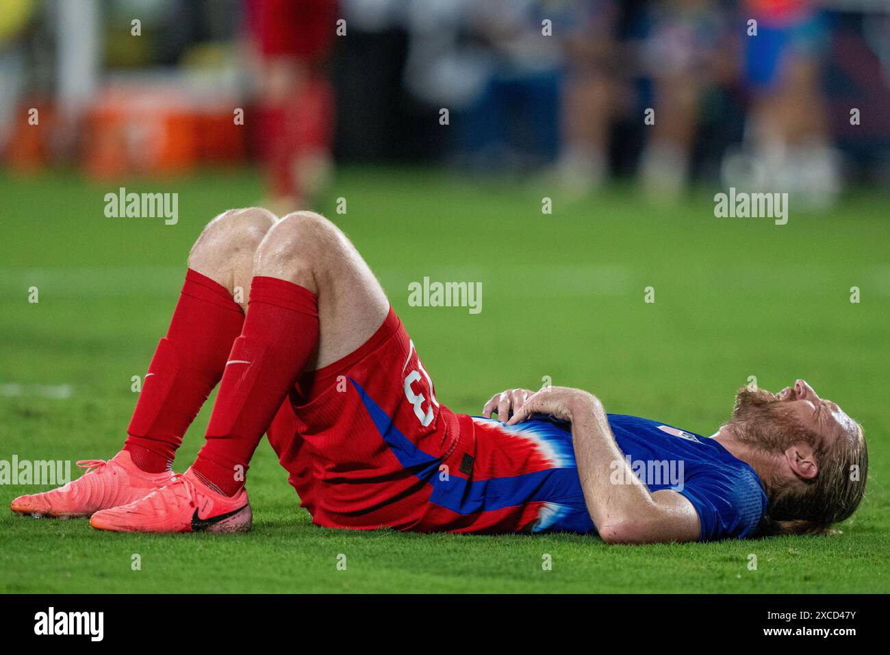 United States Men's National Team defender Tim Ream (13) lays on the ...
