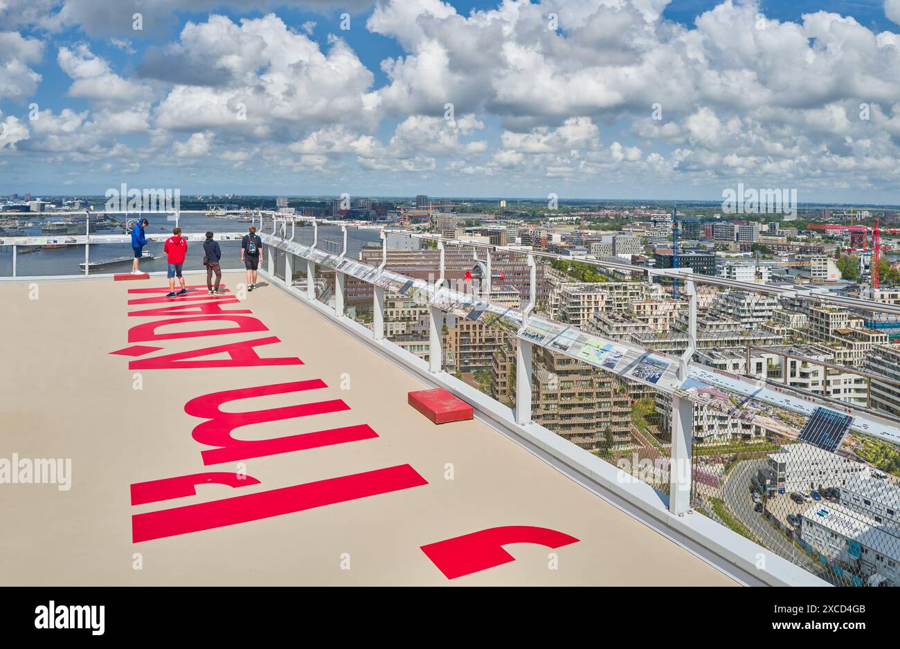 Amsterdam,Holland - August 9, 2023: The lookout terrace on the top of ...